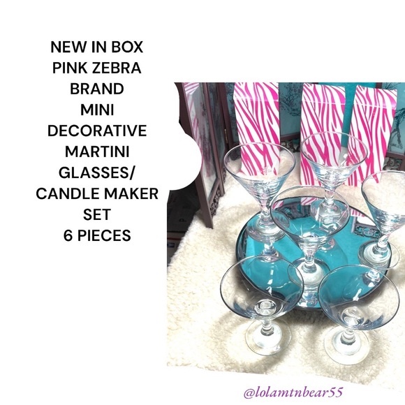 Pink Zebra | Accents | Nib Pink Zebra Diy Petite Mini Martini 6 Piece ...
